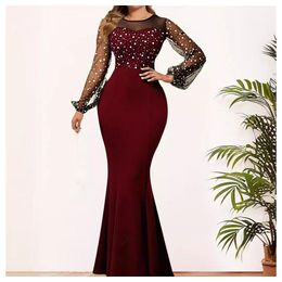 AFAZ New Trading UG Abendkleid Damen-Abendkleid aus Mesh mit hoher Taille und Pailletten