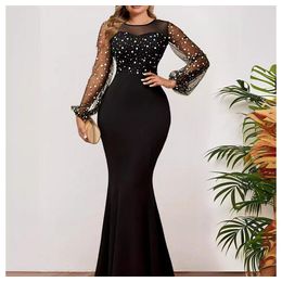 AFAZ New Trading UG Abendkleid Damen-Abendkleid aus Mesh mit hoher Taille und Pailletten