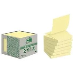 Post-it Recycling Z-Haftnotizen 76 x 76 mm Kanariengelb 6 Blöcke à 100 Blatt