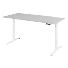 Sitz-Stehschreibtisch VLXK6519/5/W Grau, Weiß 1.800 x 800 x 1.295 mm