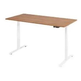 Sitz-Stehschreibtisch VLXK6516/N/W Braun, Weiß 1.600 x 800 x 1.295 mm