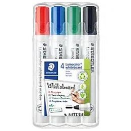 Staedtler Whiteboard Marker Lumocolor 351 Rundspitze Farbig sortiert 4 Stück