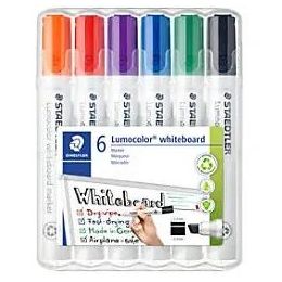 Staedtler Lumocolor Whiteboard Marker Farbig sortiert Keilspitze 5 mm 6 St&uuml;ck