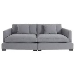 Guido Maria Kretschmer Home & Living 3-Sitzer GUIDO MARIA KRETSCHMER HOME & LIVING "Annera" Sofas Gr. B/H/T: 236cm x 80cm x 109cm, Struktur grob, grau weicher Sitzkomfort, mit extra tiefen Sitzflächen, Füllung Federn