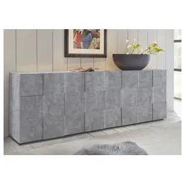 Sideboard Inosign "Dama Sideboard" Sideboards Gr. B/H/T: 241 cm x 84 cm x 42 cm, grau (beton, optik) grifflos