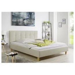 Polsterbett Maintal "Leesburg", beige (creme, beige), B:205cm H:99cm L:216cm, Betten, Bettseiten zerlegt, ohne Bettkasten