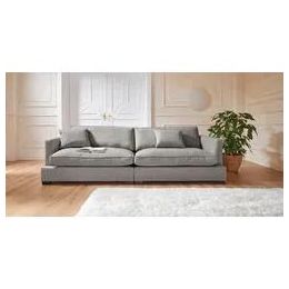 Guido Maria Kretschmer Home & Living Big-Sofa GUIDO MARIA KRETSCHMER HOME & LIVING "Annera" Sofas Gr. B/H/T: 266cm x 80cm x 109cm, Struktur, grau (mittelgrau) weicher Sitzkomfort, mit extra tiefen Sitzflächen, Füllung Federn