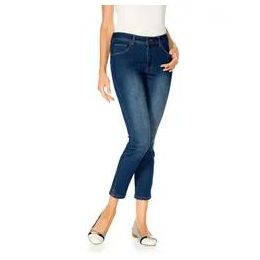 Röhrenjeans Heine Gr. 40, Normalgrößen, blau (blau denim) Damen Jeans