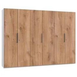 Kleiderschrank WIMEX "Level by fresh to go" Schränke Gr. B/H/T: 300 cm x 216 cm x 58 cm, 6 St., weiß (weiß, plankeneichefarben) ohne Schubladen