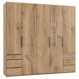 Kleiderschrank WIMEX "Level by fresh to go" Schränke Gr. B/H/T: 250 cm x 236 cm x 58 cm, 5 St., braun (plankeneichefarben) mit Schubladen