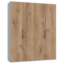 Kleiderschrank wimex "Level by fresh to go", weiß (weiß, plankeneichefarben), B:200cm H:236cm T:58cm, Schränke, ohne Schubladen