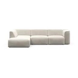 Ecksofa RAUM.ID "Merid jederzeit durch Module erweiterbar L-Form" Sofas Gr. B/H/T: 295cm x 70cm x 162cm, Cord, Ottomane links, beige (creme) als Modul oder separat verwendbar, für individuelle Zusammenstellung