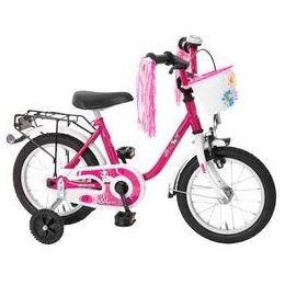 Kinderfahrrad Bachtenkirch "Dream" Fahrräder Gr. 25cm, 14 Zoll (35,56cm), rosa (pink-weiß) Kinder