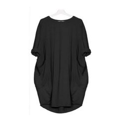 AFAZ New Trading UG Sommerkleid Damen T-Shirt Tunika Kleid Langes Elegant Langarm Blusenkleid (Sommerkleid Damen Kleider Casual Elegantes Ausschnitt Midikleid) Sommerpullover