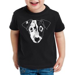 style3 Print-Shirt Kinder T-Shirt Dog Hund Haustier Tier jack russel terrier Hundegesicht kopf top