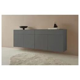 Sideboard LeGer Home by Lena Gercke "Essentials" Sideboards Gr. B/H/T: 224cm x 74cm x 42cm, 2 St., grau (anthrazit) Breite: 224cm, MDF lackiert, Push-to-open-Funktion