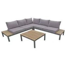 Gartenlounge-Set Garden Pleasure "»VALENTINA«" Sitzmöbel-Sets grau (grau, hellbraun, anthrazit) 1 Sofa, Tisch LxB: 80x39 cm