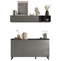 Wohnzimmer-Set Inosign "Tray" Kastenmöbel-Sets grau (bleigrau) Sideboard 4-teilig