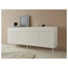 Sideboard LeGer Home by Lena Gercke "Essentials" Sideboards Gr. B/H/T: 224cm x 90cm x 42cm, 2 St., weiß (warmweiß) Breite: 224cm, MDF lackiert, Push-to-open-Funktion