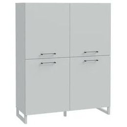 Highboard FORTE "Silba" Sideboards Gr. B/H/T: 109,9cm x 138,2cm x 41,1cm, grau (secret grey) Breite ca. 109,9 cm