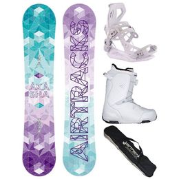 Airtracks Snowboard Damen Snowboard Set Akasha Zero Rocker »Mod. 22/23 (4er-Pack)