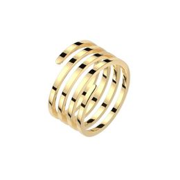 BUNGSA Fingerring Ring Spirale goldfarben aus Edelstahl für Damen (Ring