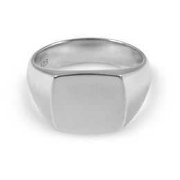 Sprezzi Fashion Siegelring Herren Ring Silber und Gold Siegelring matt gebürstet (inklusive Schmucketui und kostenlosem Silber-Pflegetuch geliert)