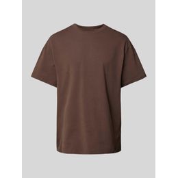 T-Shirt mit geripptem Rundhalsausschnitt Modell 'HARVEY'