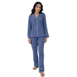 SNOOZE OFF Pyjama Schlafanzug in blau (2 tlg.