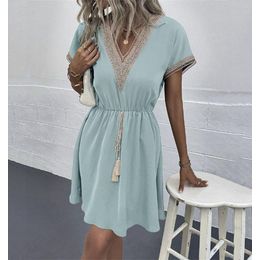 AFAZ New Trading UG Sommerkleid Damenkleid mit kurzen Ärmeln und Spitze