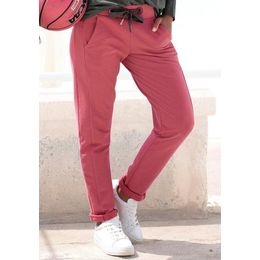 ELBSAND Sweathose Brinja mit Taschen und breiten Kordeln, Jogginghose, lässige Passform, rot
