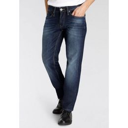 Bruno Banani 5-Pocket-Jeans Mit Lederbadges, blau