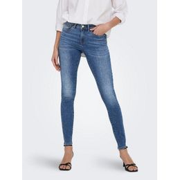 Only Skinny-fit-Jeans ONLWAUW MID SKINNY DNM BJ370 NOOS, blau