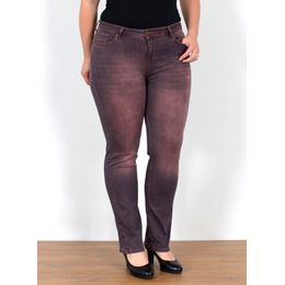 ESRA Straight-Jeans FG8 High Waist Straight Fit Jeans Damen bis Übergröße