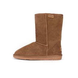 Minnetonka Stiefel 'Olympia' Damen Gr&ouml;&szlig;e 41 camel / dunkelbraun Winterschuhe