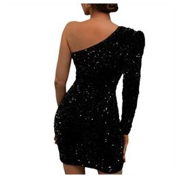 AFAZ New Trading UG Abendkleid Kurzes One-Shoulder-Kleid für Damen. Damen-Bankett-Abendkleid