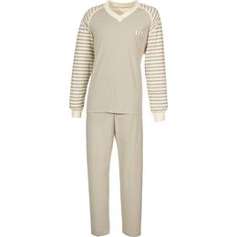 Götting götting Pyjama Herren-Schlafanzug naturbelassen Single-Jersey Streifen