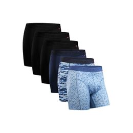 DANISH ENDURANCE Boxershorts 'Sports Trunks' Herren Gr&ouml;&szlig;e XXL blau / rot / schwarz