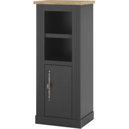 Midischrank Home Affaire "WESTMINSTER", grau (grau dunkel), B:50cm H:119cm T:40cm, Schränke, im romantischen Landhausstil