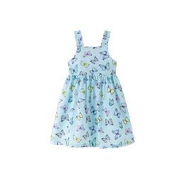 suebidou Sommerkleid Midikleid Mädchenkleid mit Schmetterlingsmuster blau Schleifenapplikation hinten