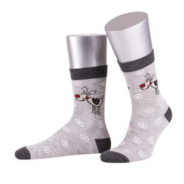 Sympatico Socken S218465 Unisex Christmas special Weihnachtssocken HAPPY RUDI