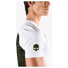 Herren T-Shirt Hydrogen Panther Tech Tee White/Military green L - Grün - L