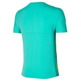 Herren T-Shirt Mizuno Shadow Graphic Tee Turquoise M - Blau - M