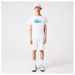 Herren T-Shirt Lacoste Core Performance Light White/Green M - Weiß - M