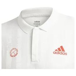 Herren T-Shirt Adidas Freelift Polo Aeroready White S - Weiß - S