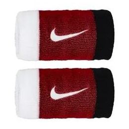Schweißband Nike Swoosh Doublewide Wristbands White/University Red - Rot