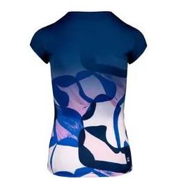Damen T-Shirt BIDI BADU Bella 2.0 Tech V-Neck Tee Dark Blue/Rose M - Blau - M
