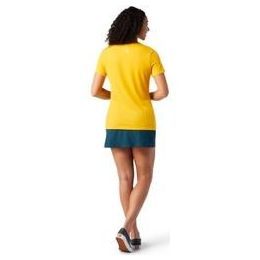 Damen T-Shirt Smartwool Merino Sport 150 Crankset Short Sleeve Mango Sorbet S - Gelb - S