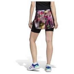 Damen Rock Adidas Melbourne Tennis Skirt Multicolor/Black S - Rosa - S
