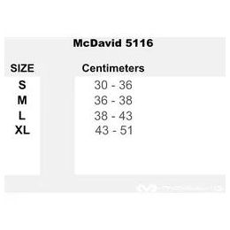 Kniebandage McDavid 5116 Schwarz, L - Schwarz - L
